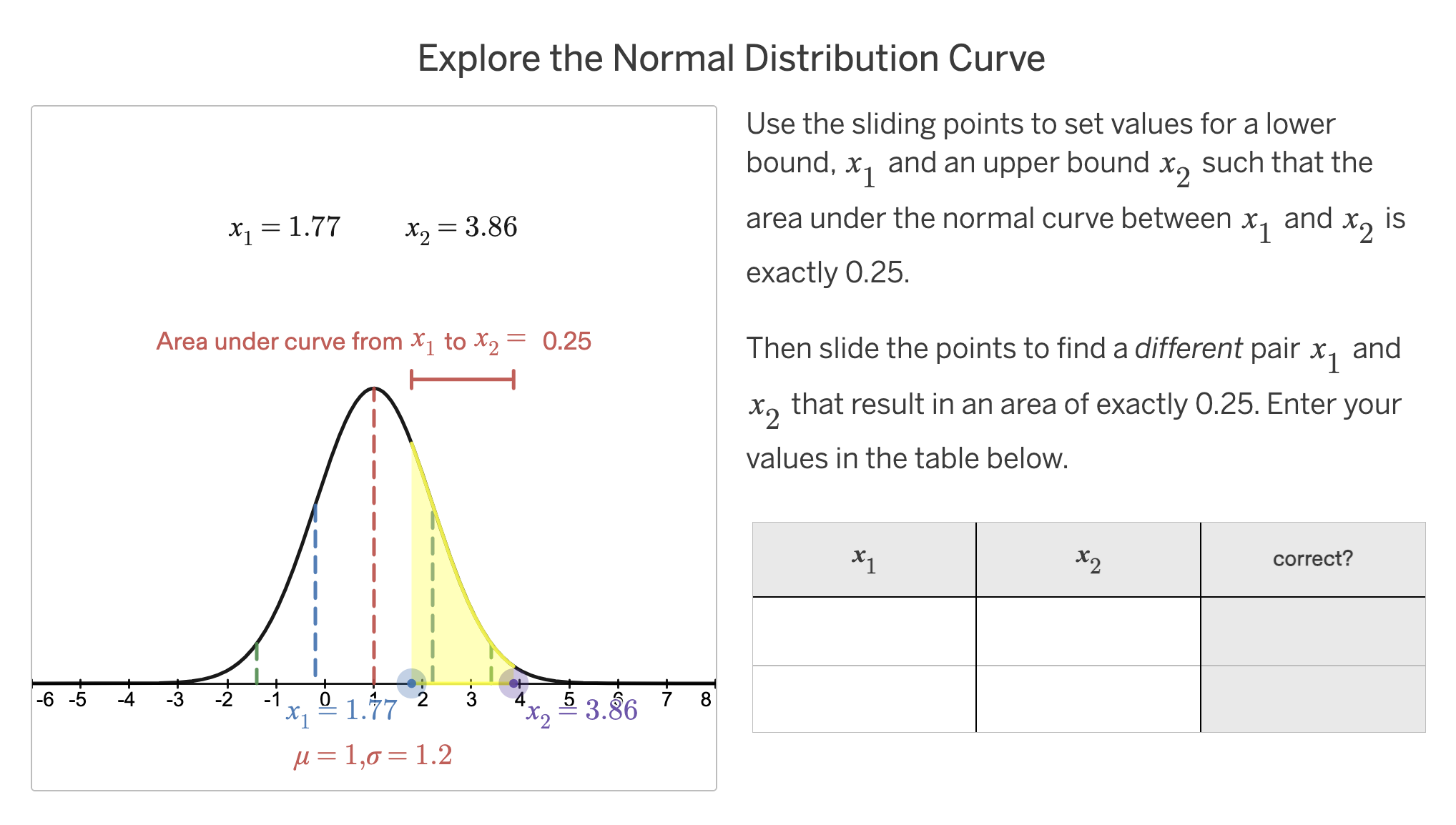 Solved Use the sliding points to set values for a lower | Chegg.com