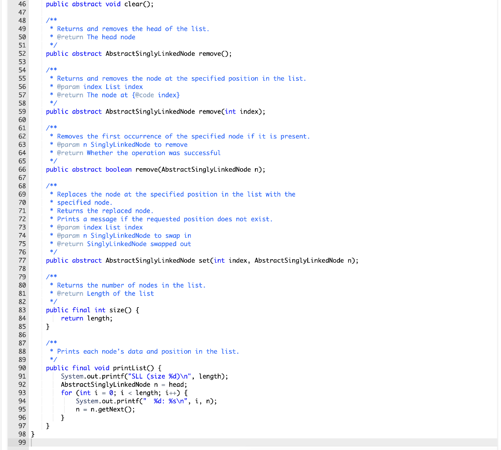 Solved 8.24 Singly Linked List Your job is to make a singly | Chegg.com