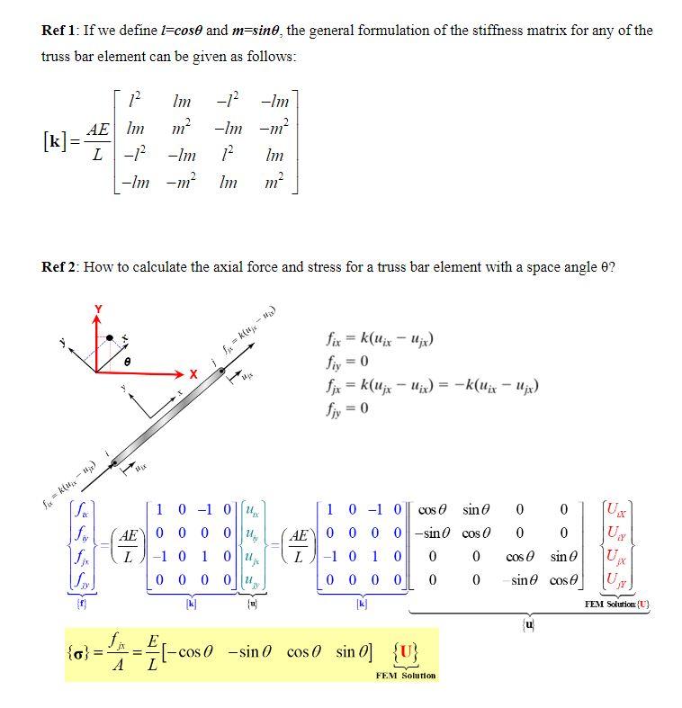 Solved Question: For a two-dimensional plane truss structure | Chegg.com