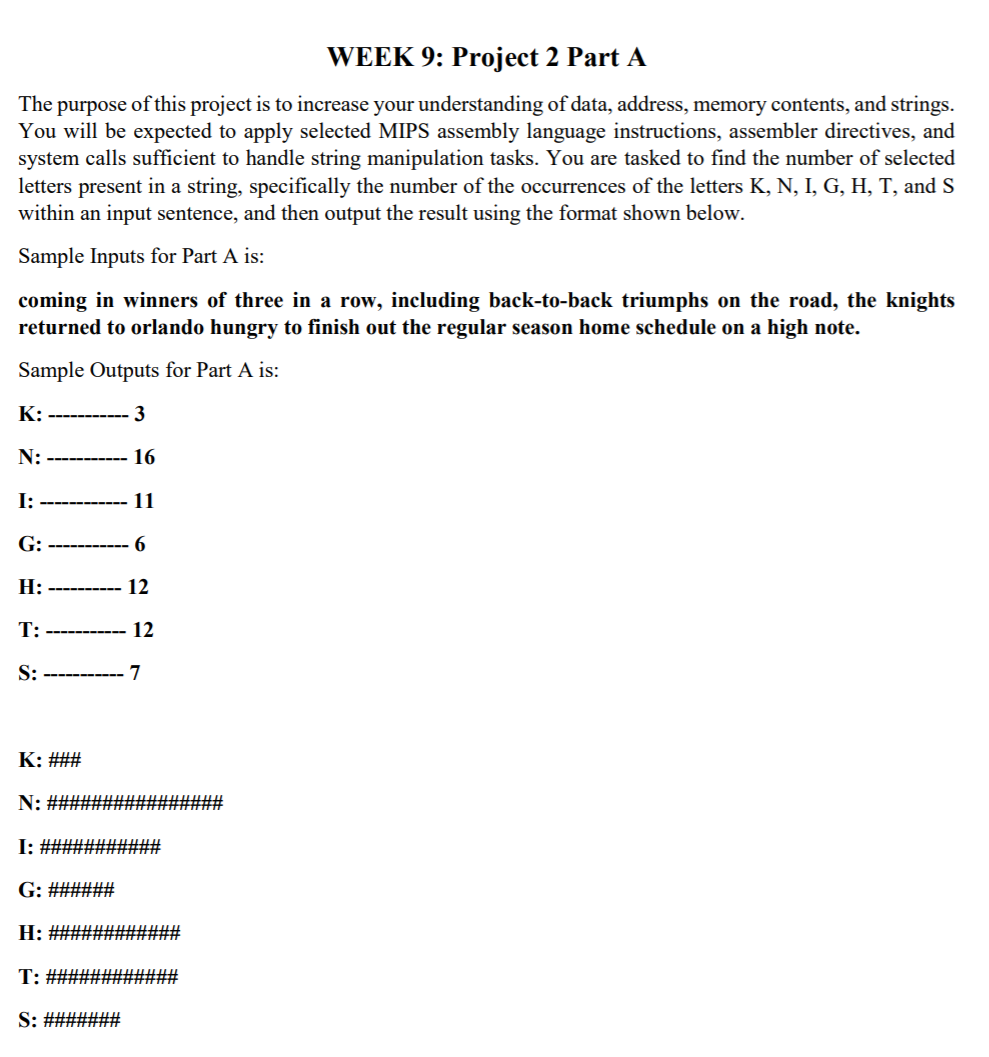 Solved WEEK 9: Project 2 Part A The purpose of this project | Chegg.com