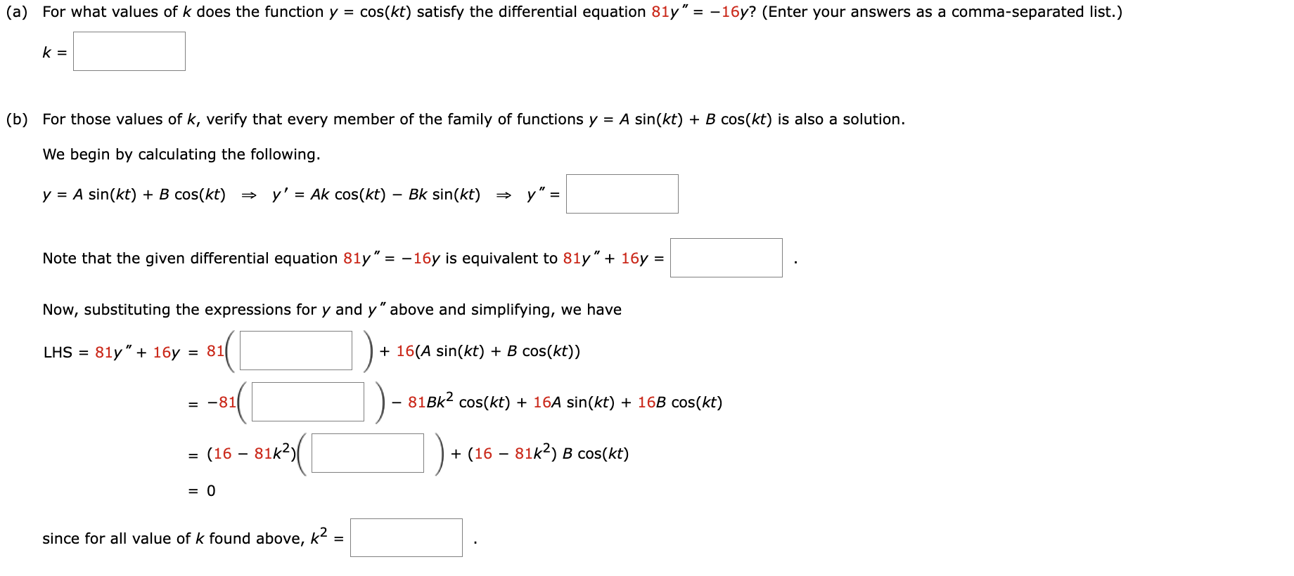 Solved (a) ﻿For what values of k ﻿does the function | Chegg.com