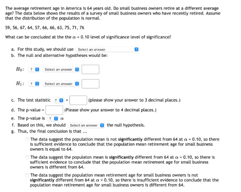 Solved The average final exam score for the statistics | Chegg.com