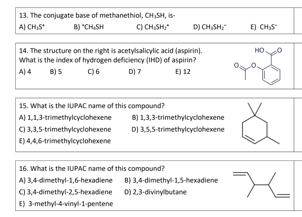 Solved 13. The conjugate base of methanethiol, CH3SH, is- A) | Chegg.com