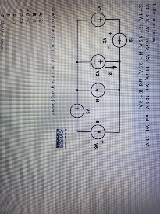 Solved In the circuit below: V1 9 V, V2 =-5.5 V, V3 = 14.5 | Chegg.com
