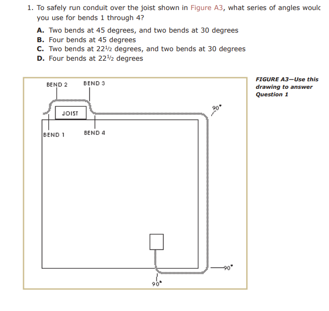 Solved 1. To safely run conduit over the joist shown in | Chegg.com
