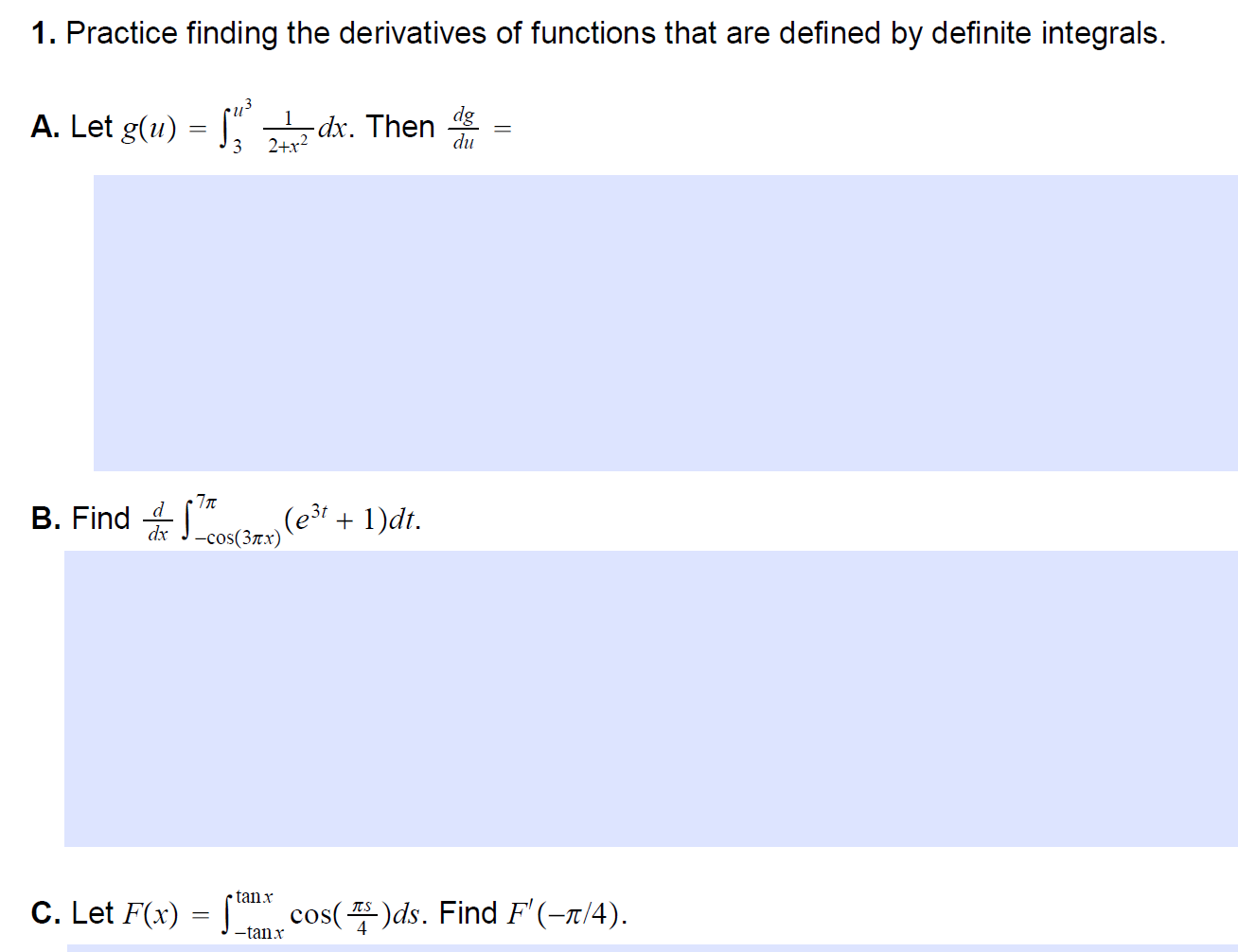 Solved 1. Practice finding the derivatives of functions that | Chegg.com