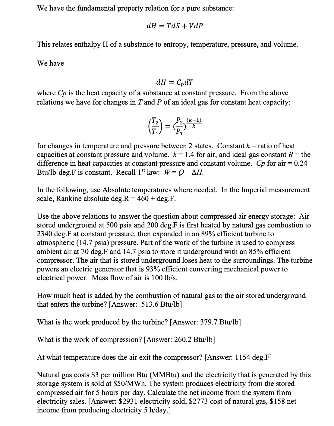Solved We ﻿have the fundamental property relation for a pure | Chegg.com