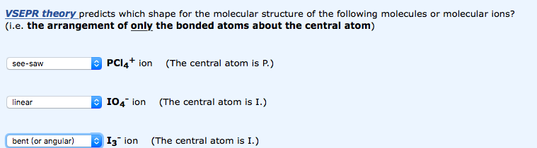 Solved VSEPR theory predicts which shape for the molecular | Chegg.com