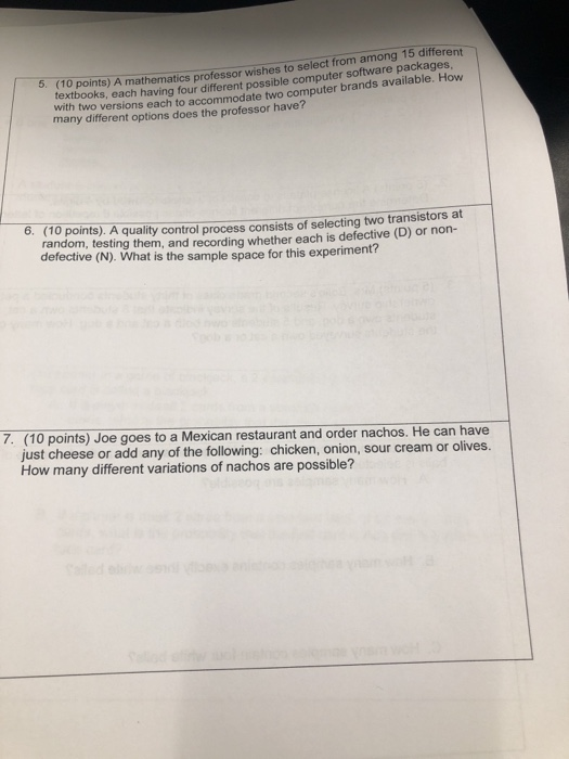 Solved 5. (10 points) A mathematics professor wishes to | Chegg.com