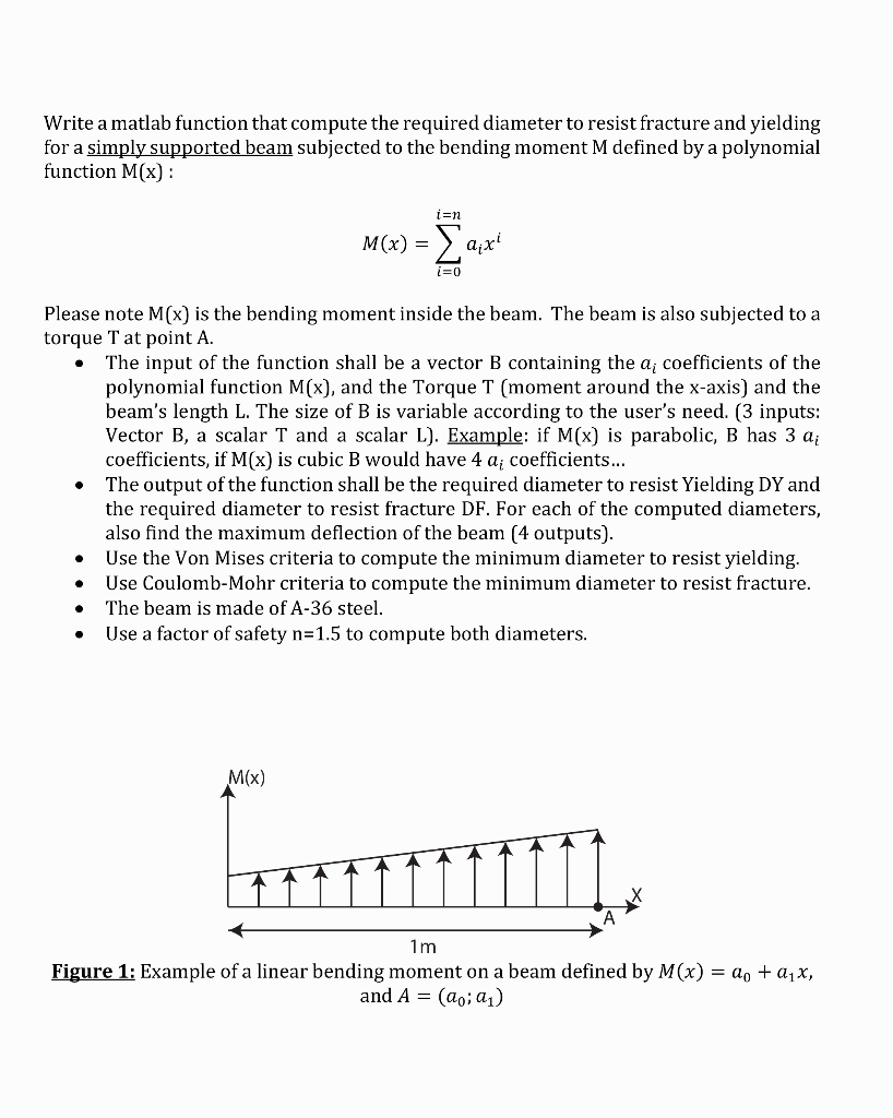 Write A Matlab Function That Compute The Required 5244