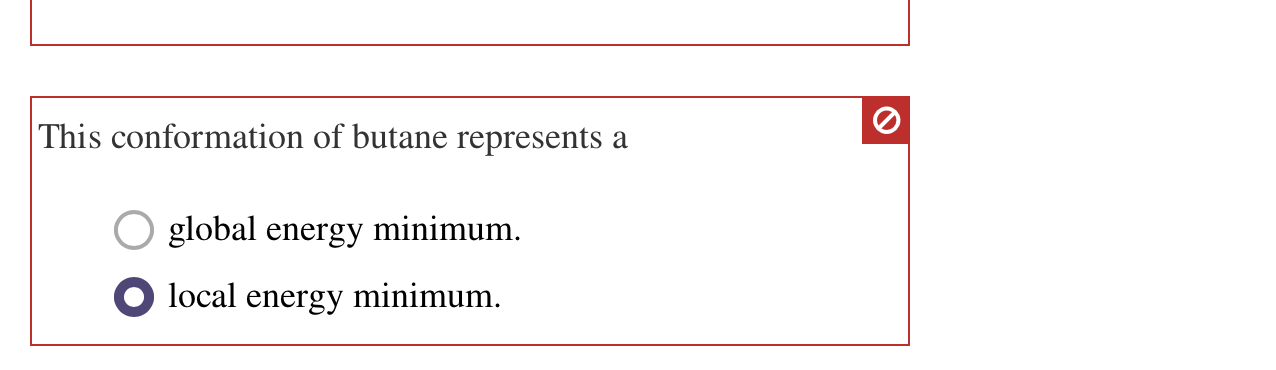 Solved A three‑dimensional representation of butane is | Chegg.com