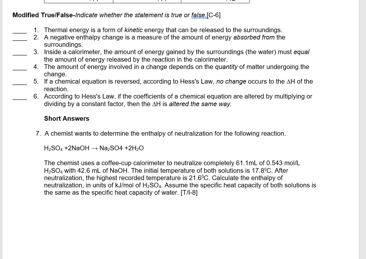 Solved Modified True/False-Indicate whether the statement is | Chegg.com