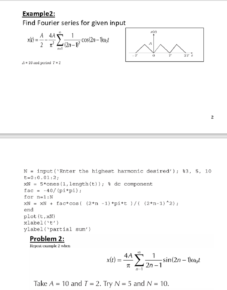 Solved please write the matlab code for this problem | Chegg.com Solved please write the matlab code for this problem | Chegg.com