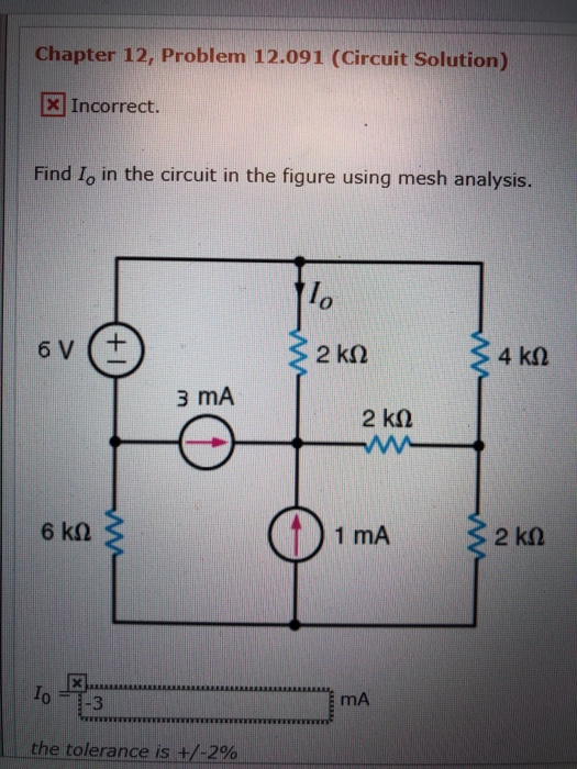 Solved Chapter 12, Problem 12.091 (Circuit Solution) X | Chegg.com