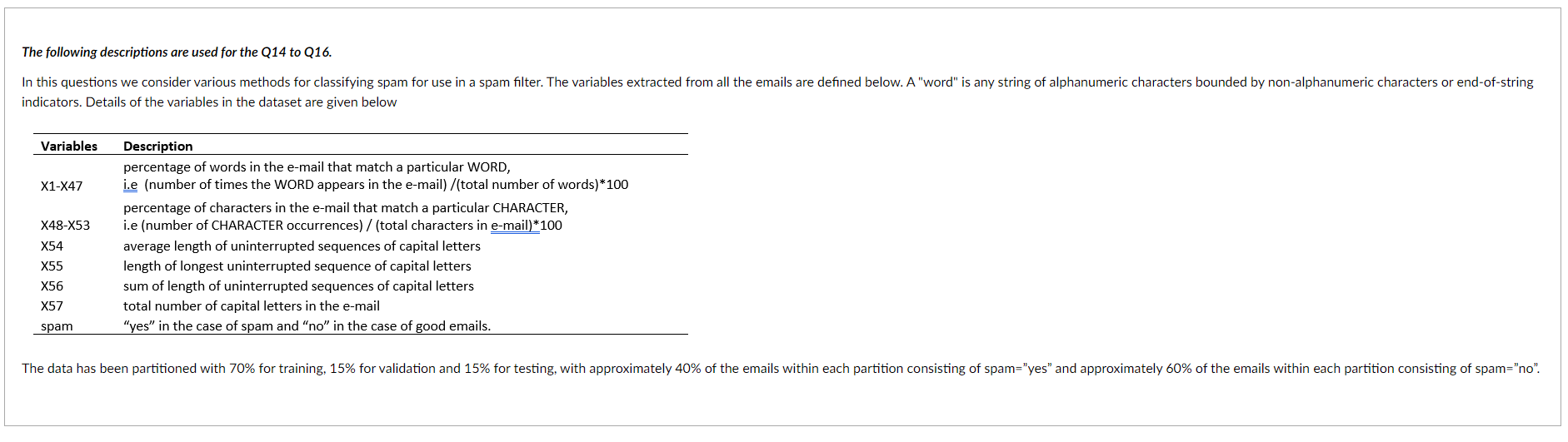 Solved The following descriptions are used for the Q14 to | Chegg.com