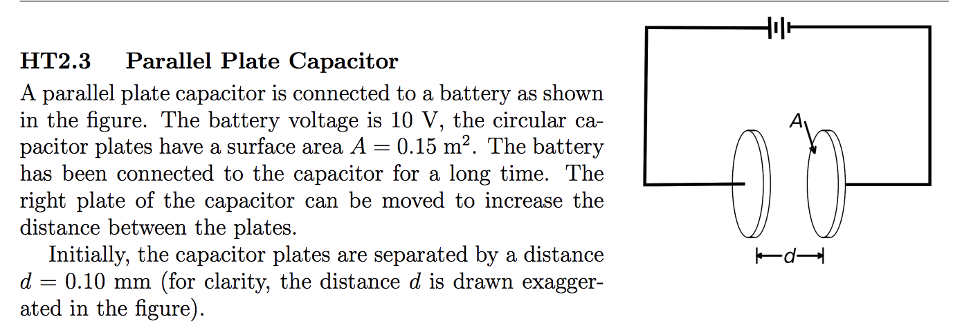 Solved Holt = HT2.3 Parallel Plate Capacitor A parallel | Chegg.com