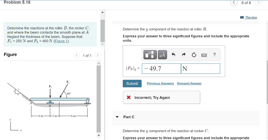 Solved Problem 5.18 8 of 8 Review Determine the reactions at | Chegg.com Solved Problem 5.18 8 of 8 Review Determine the reactions at | Chegg.com
