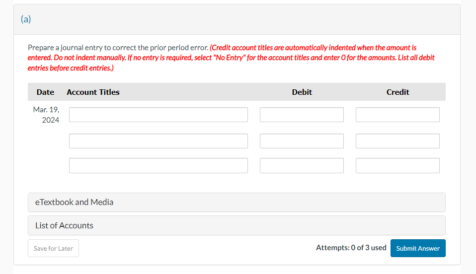 Solved Current Attempt in Progress The ledger of Cullumber | Chegg.com