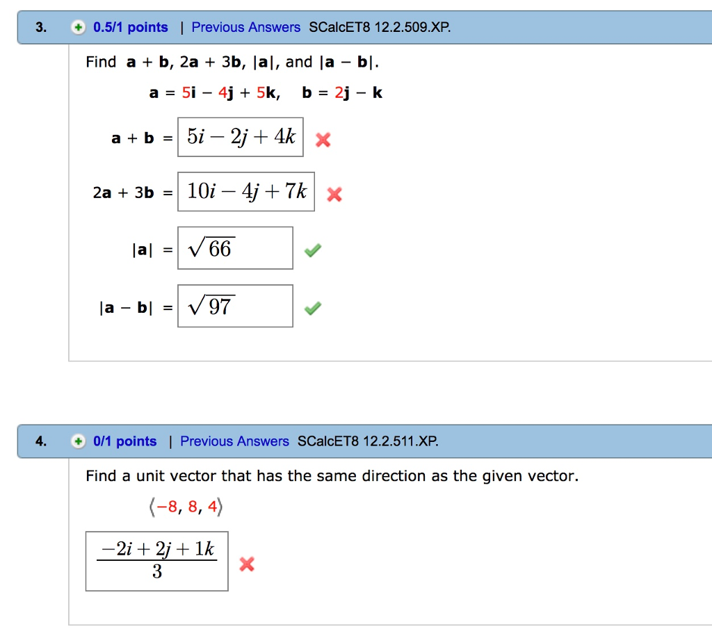 Solved 3. 0.5/1 points | Previous Answers SCalcET8 | Chegg.com