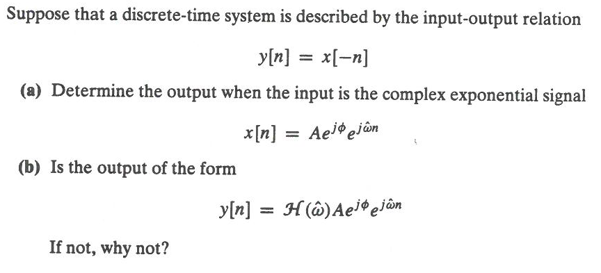 Solved Suppose that a discrete-time system is described by | Chegg.com