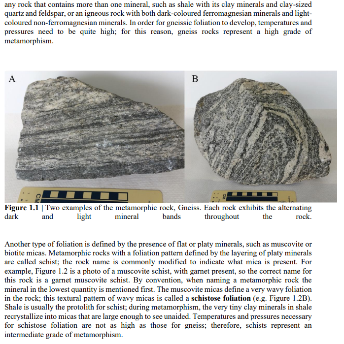 Solved 1. METAMORPHIC ROCK Metamorphism is the process by | Chegg.com