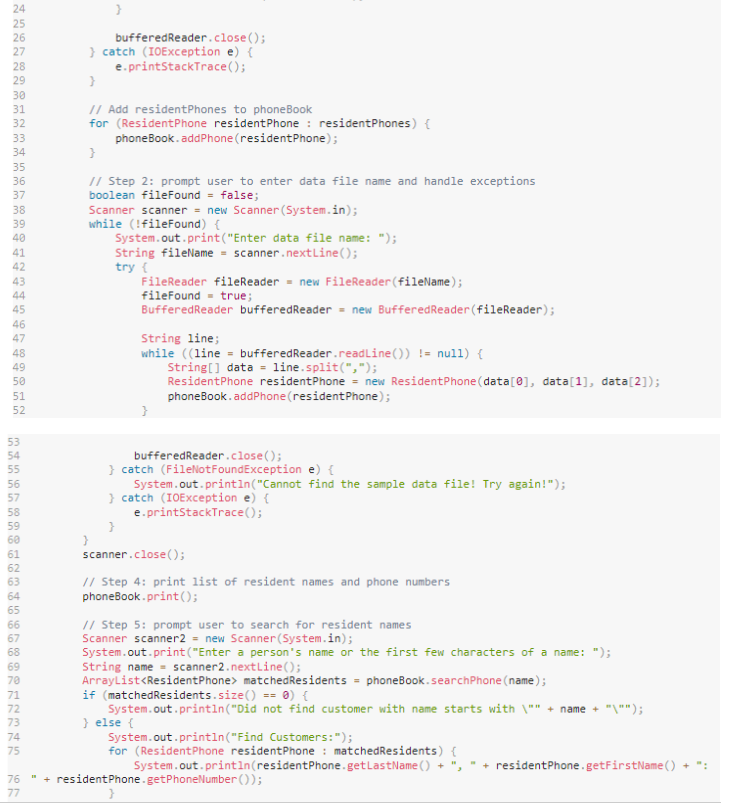 Solved java.io.FileNotFoundException: sampleData.csv (The | Chegg.com