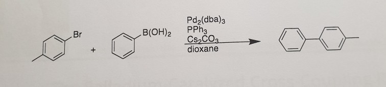 Solved B(OH)2 Pd2(dba)3 PPh3 Cs,CO2 dioxane | Chegg.com