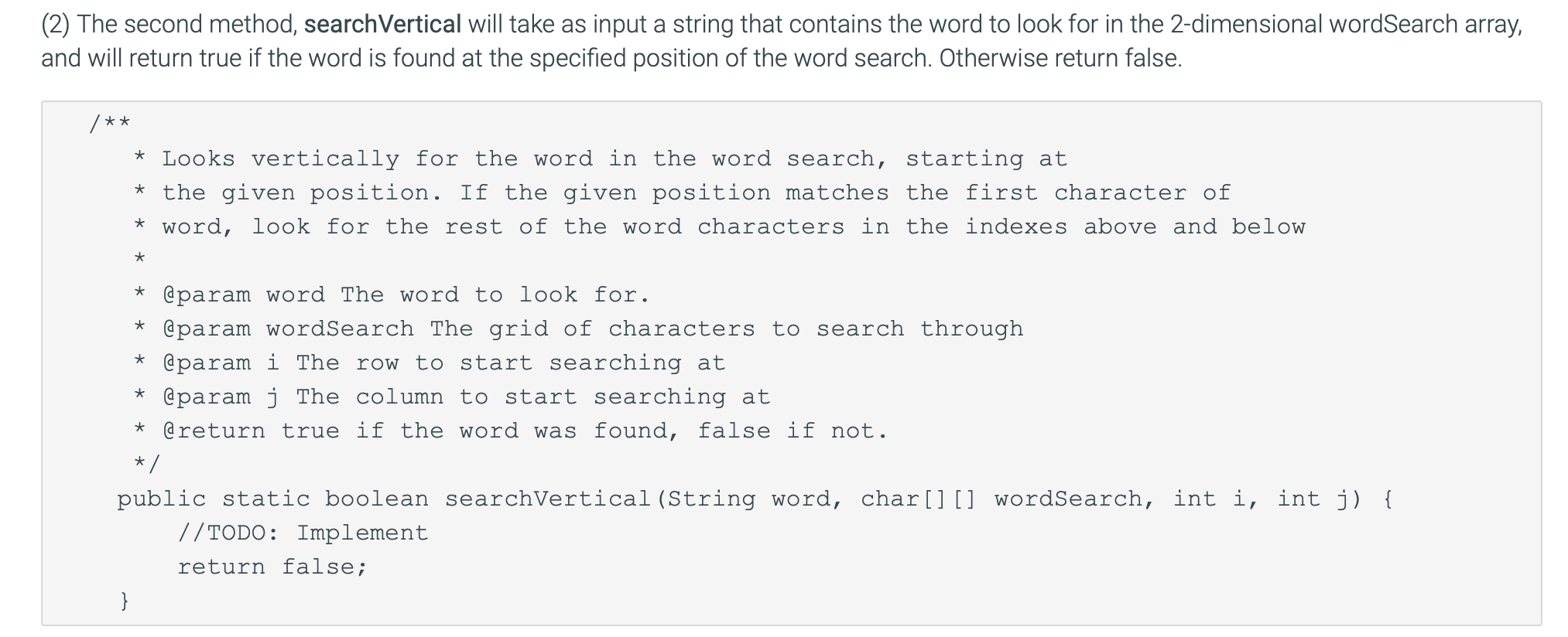Solved 11.9 Ch 11 Program, Part 2: Word Search Methods This | Chegg.com