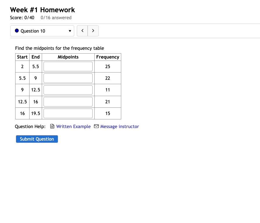 Solved Week \#1 Homework Score: 0/400/16 answered Find the | Chegg.com