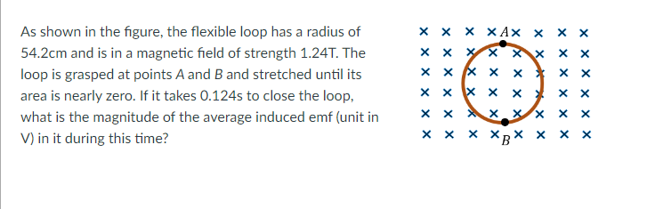 Solved As shown in the figure, the flexible loop has a | Chegg.com