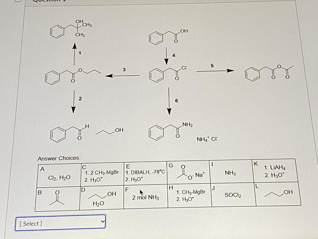 Solved OHCH3 OH CH3 5 CI 2 6 NH2 OH NH4* cr 1 G K E Answer | Chegg.com