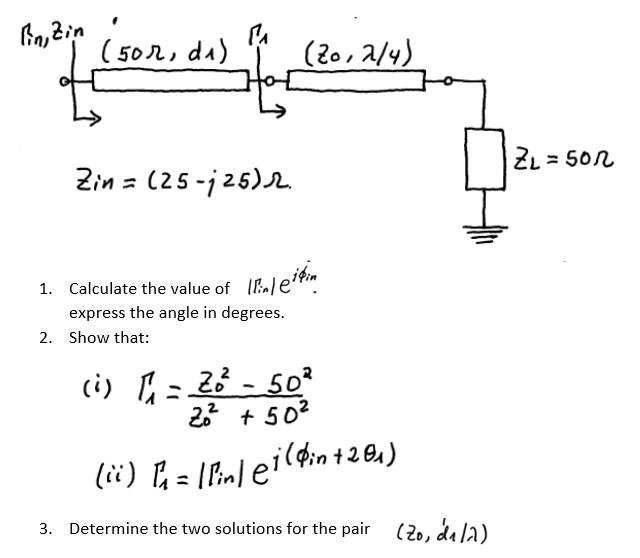 Solved For the following coupling circuit, calculate the | Chegg.com