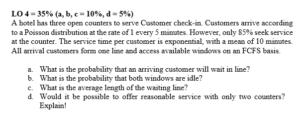Solved \[\text { ﻿LO } 4=35 \%(a, ﻿b, ﻿c=10 \%, ﻿d=5 \%)\]A | Chegg.com
