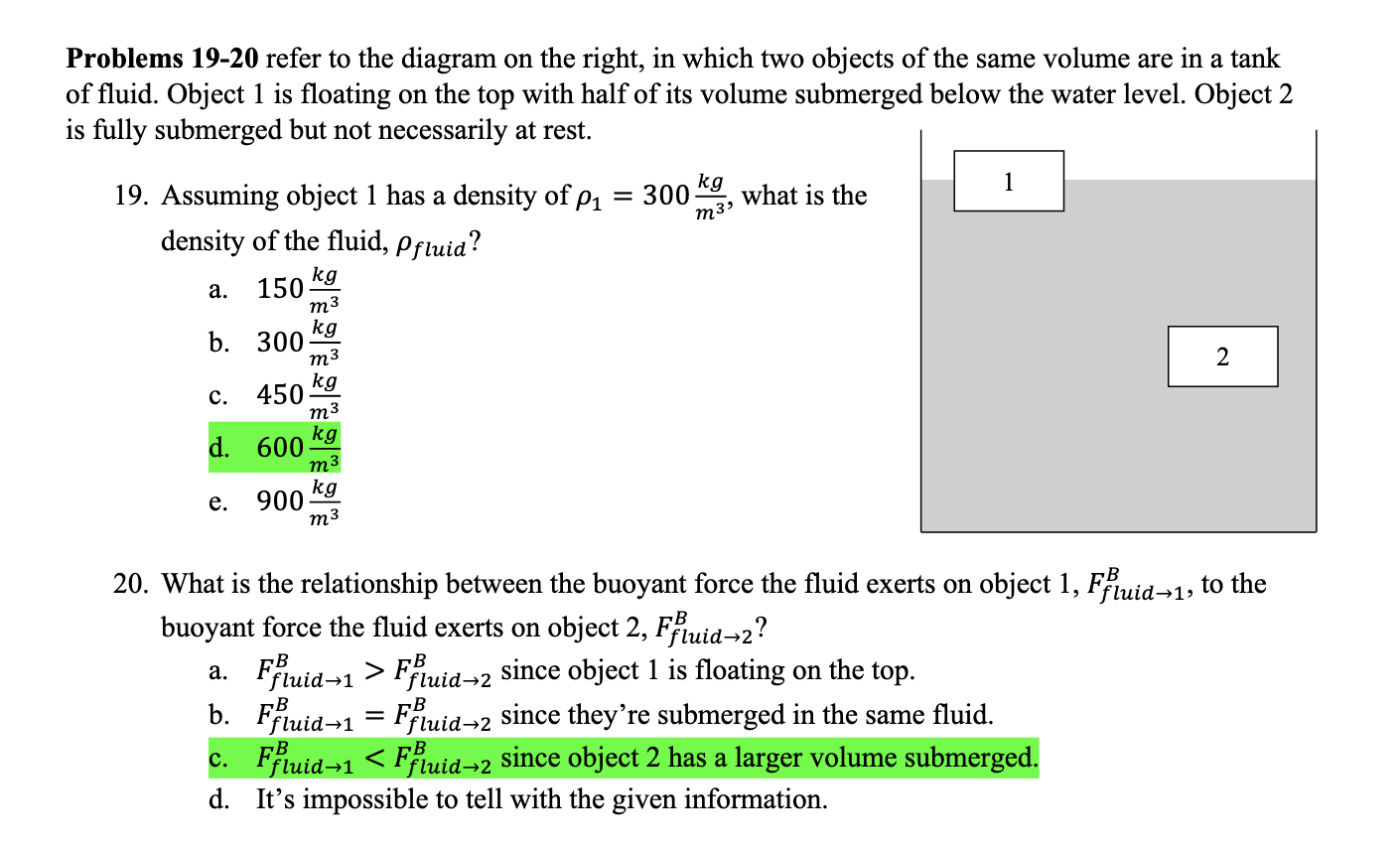 Solved Problems 19-20 refer to the diagram on the right, in | Chegg.com