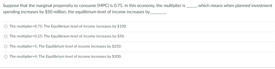 Solved Suppose that the marginal propensity to consume (MPC) | Chegg.com