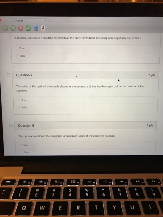 Solved A feasible solution is a solution for which all the | Chegg.com