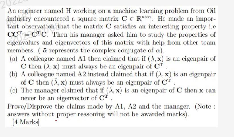 Solved An engineer named H working on a machine learning | Chegg.com