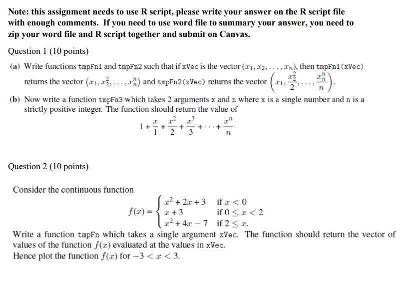 Note: this assignment needs to use R script, please | Chegg.com