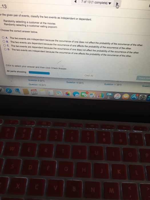 Solved The give pair of events, classify the two events as | Chegg.com