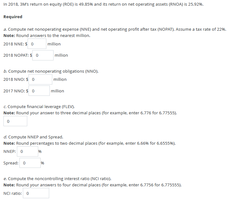 Solved Direct Computation of Nonoperating Return Balance | Chegg.com