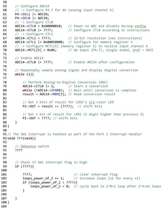 Solved Program Specifications A 10k potentiometer is | Chegg.com