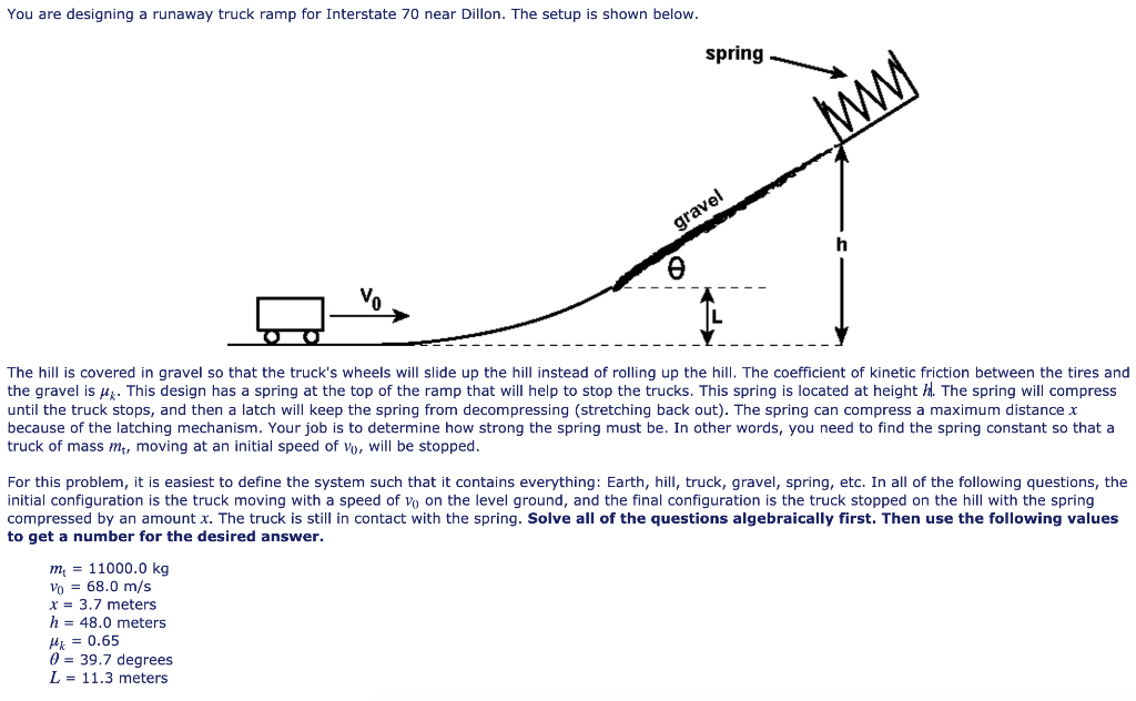 Solved You are designing a runaway truck ramp for Interstate | Chegg.com