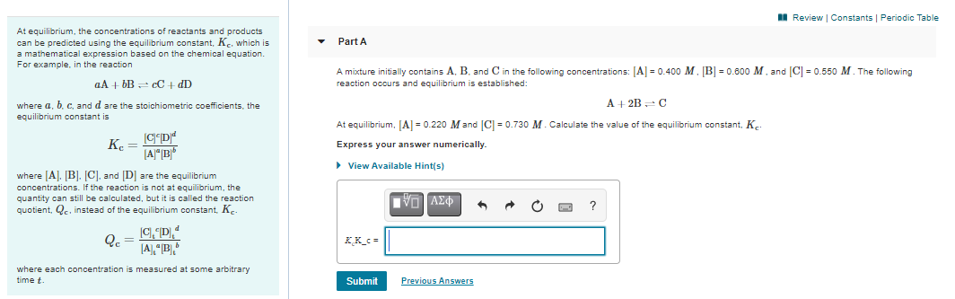 Solved HI Review Constants Periodic Table Part A At | Chegg.com