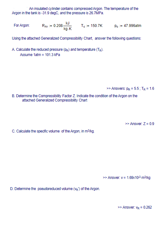 Solved An insulated cylinder contains compressed Argon. The | Chegg.com