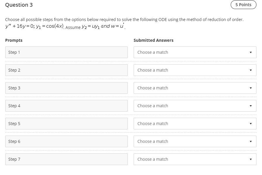 Solved Question 3 5 Points Choose all possible steps from | Chegg.com