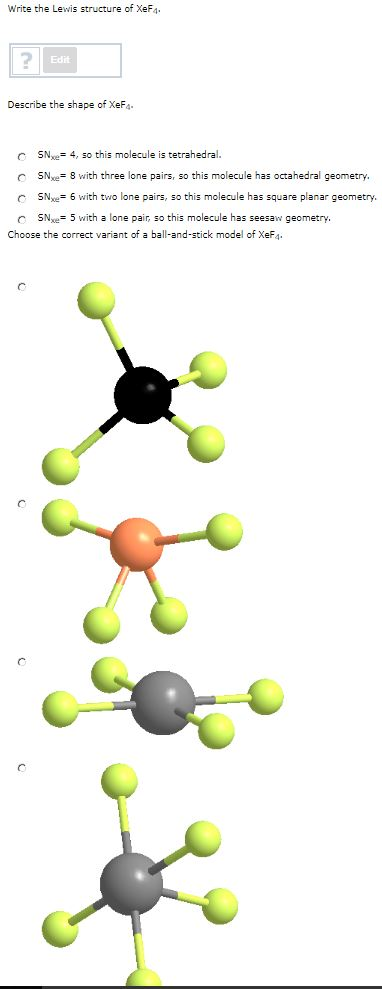 Solved Fluorine forms compounds of chemical formula XF4 with | Chegg.com