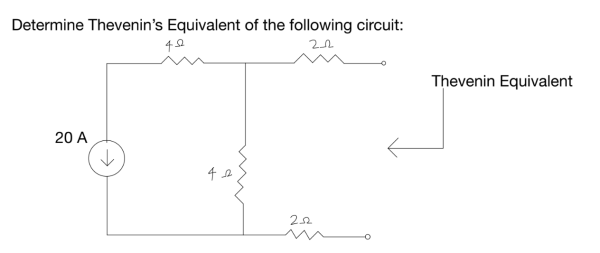 Solved Determine Thevenin's Equivalent of the following | Chegg.com
