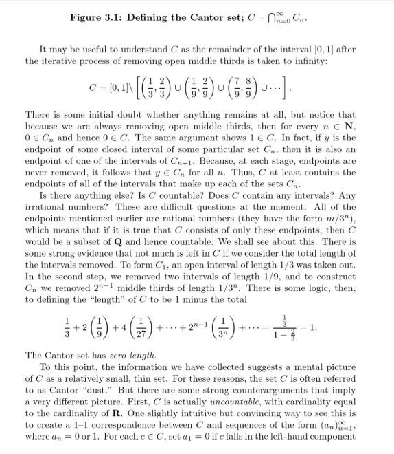 Solved Figure 3.1: Defining the Cantor set; C = nCn. It may | Chegg.com
