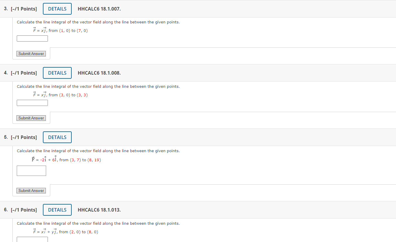 Solved Calculate the line integral of the vector field along | Chegg.com
