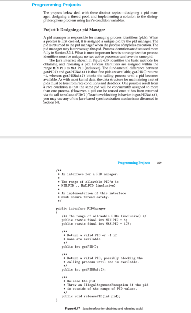 Programming Projects The projects below deal with | Chegg.com